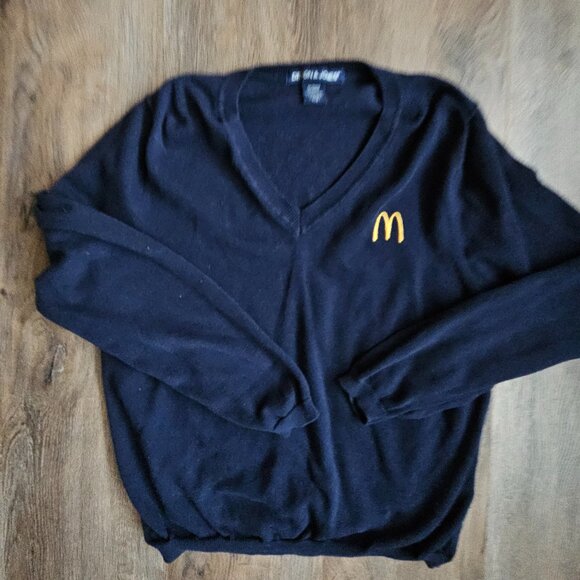 Sweaters | Mcdonalds Staff Uniform Sweater Devon Jones Navy Vneck ...